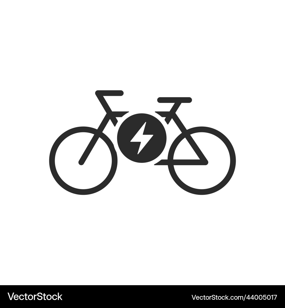 Ebike line icon electric bicycle eco friendly Vector Image