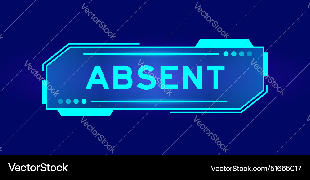 Futuristic hud banner that have word absent Vector Image