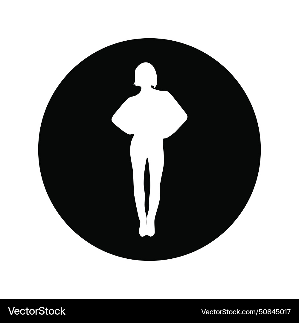 Model girl template icon Royalty Free Vector Image