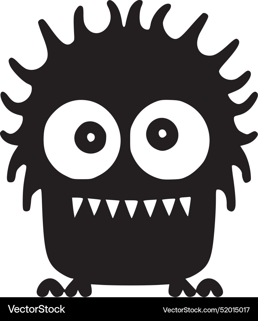 Monster - minimalist and simple silhouette Vector Image