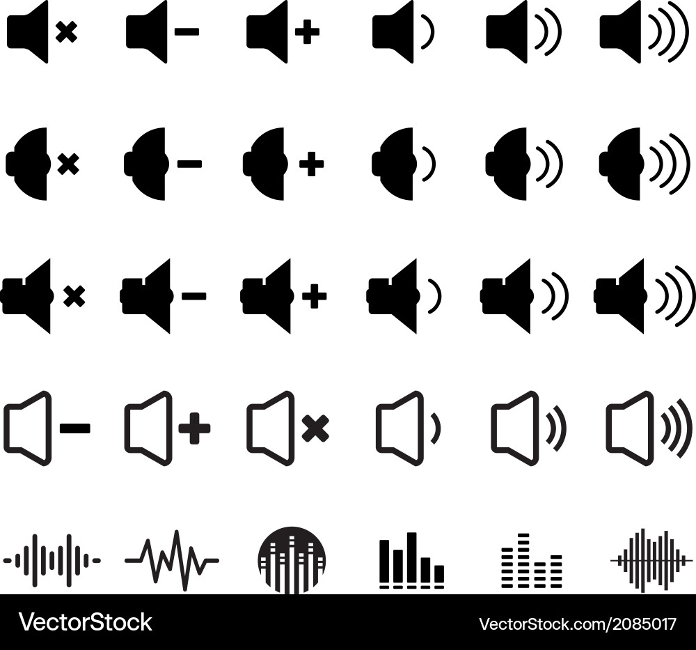 Sound and equalizer icon Royalty Free Vector Image