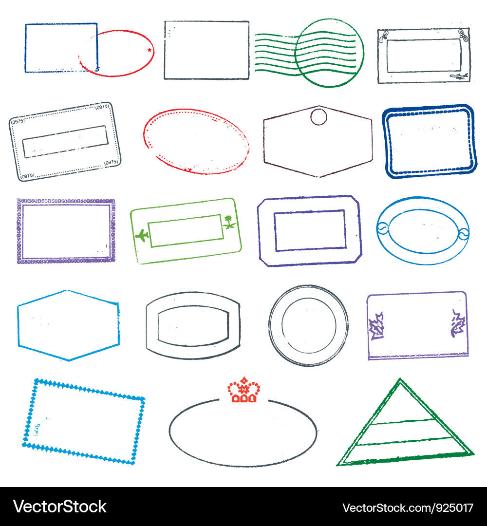 Stamp Collection Royalty Free Vector Image - VectorStock