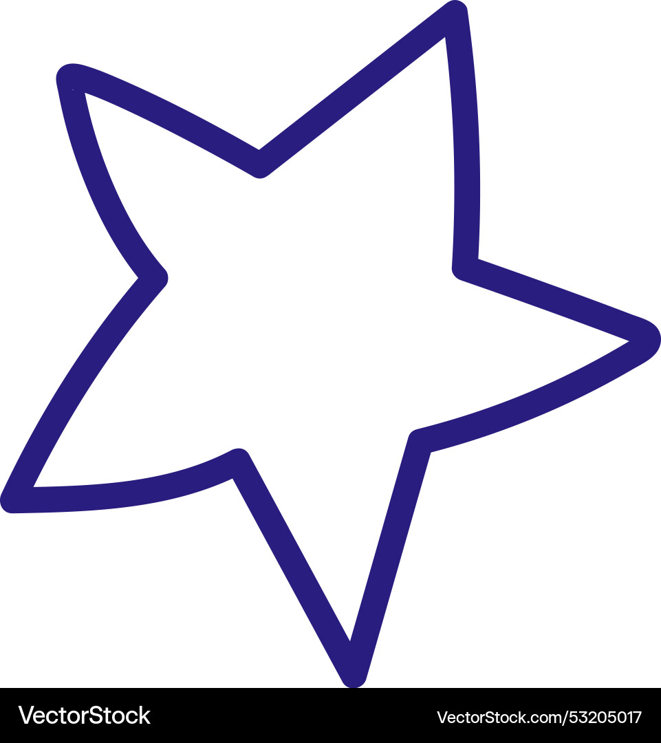 Star shape doodle Royalty Free Vector Image - VectorStock