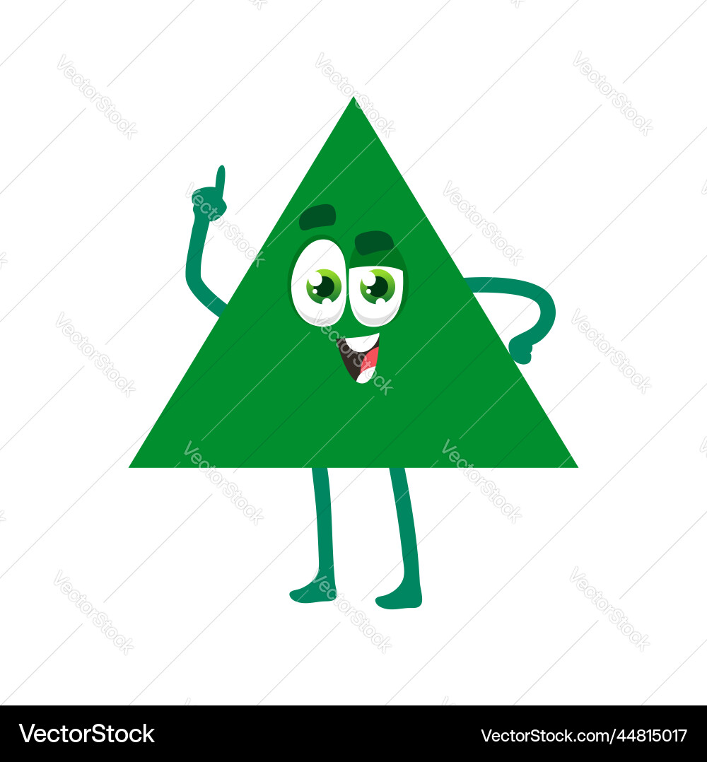 Triangle character triangular geometric shape Vector Image