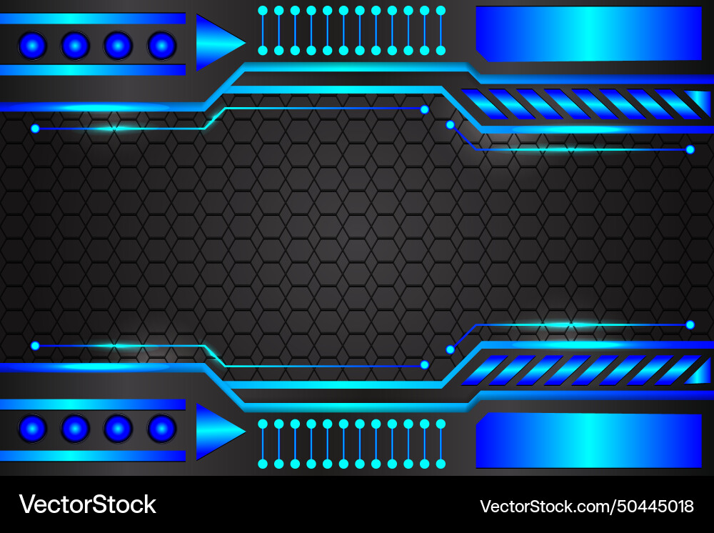 Abstract background with black and blue color Vector Image