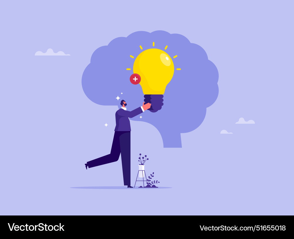 Add ideas or find new inspiration concept Vector Image