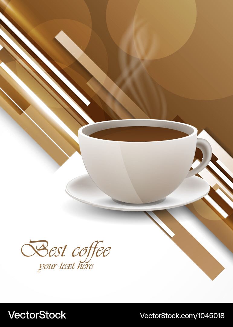 Background with coffee cup Royalty Free Vector Image