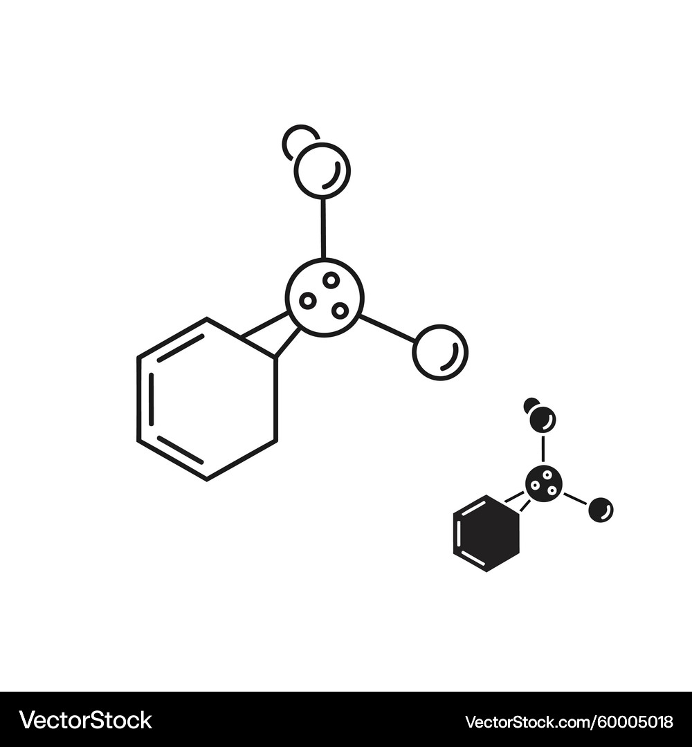 Benzene Molecule Diagram – Royalty-Free Vector | VectorStock