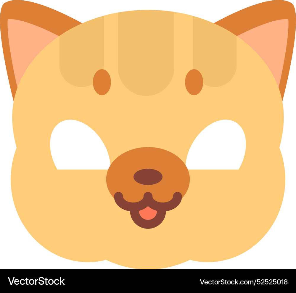 Cat mask for kid party carnival fun face Vector Image