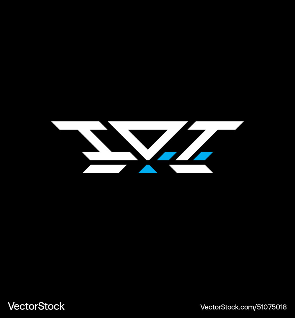 Iot letter logo design simple and modern Vector Image