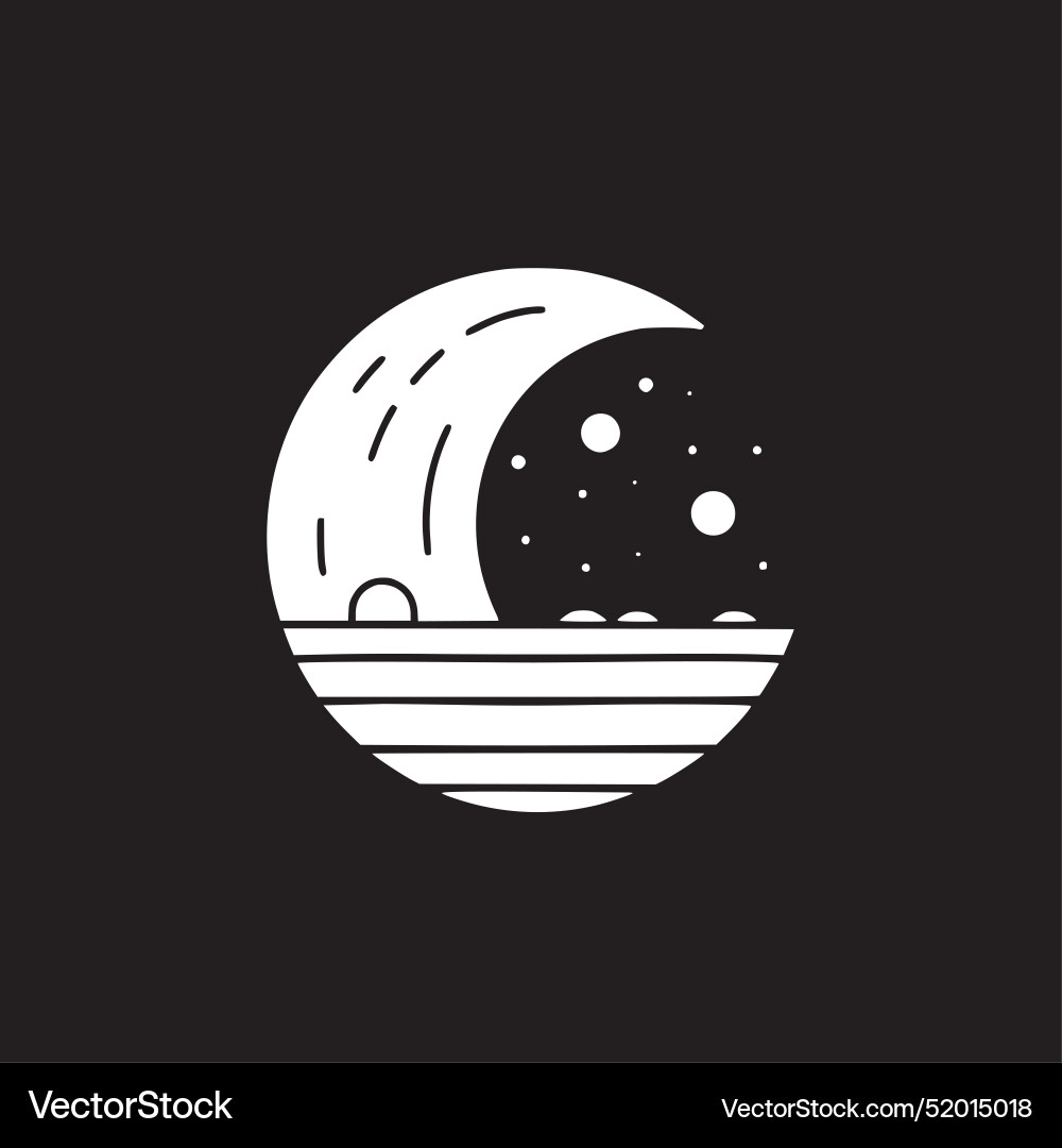 Moon - minimalist and simple silhouette Royalty Free Vector