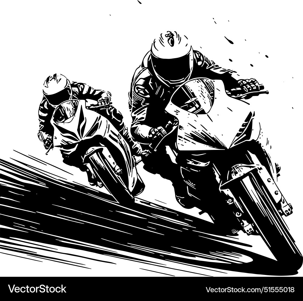 Motorcycle racing Royalty Free Vector Image - VectorStock