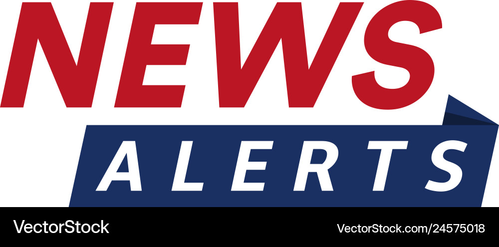 News alerts simple text banner template Royalty Free Vector