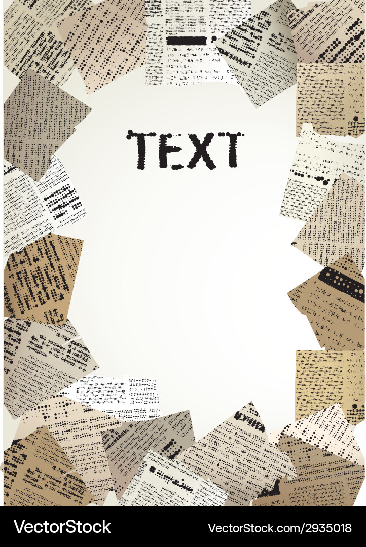 Newspaper border Royalty Free Vector Image - VectorStock