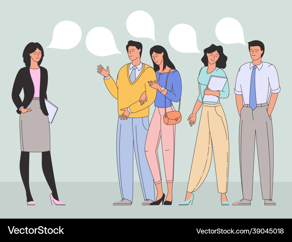 People talking or speaking Royalty Free Vector Image