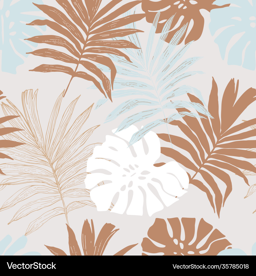 Tropical Monstera Pattern Royalty Free Vector Image