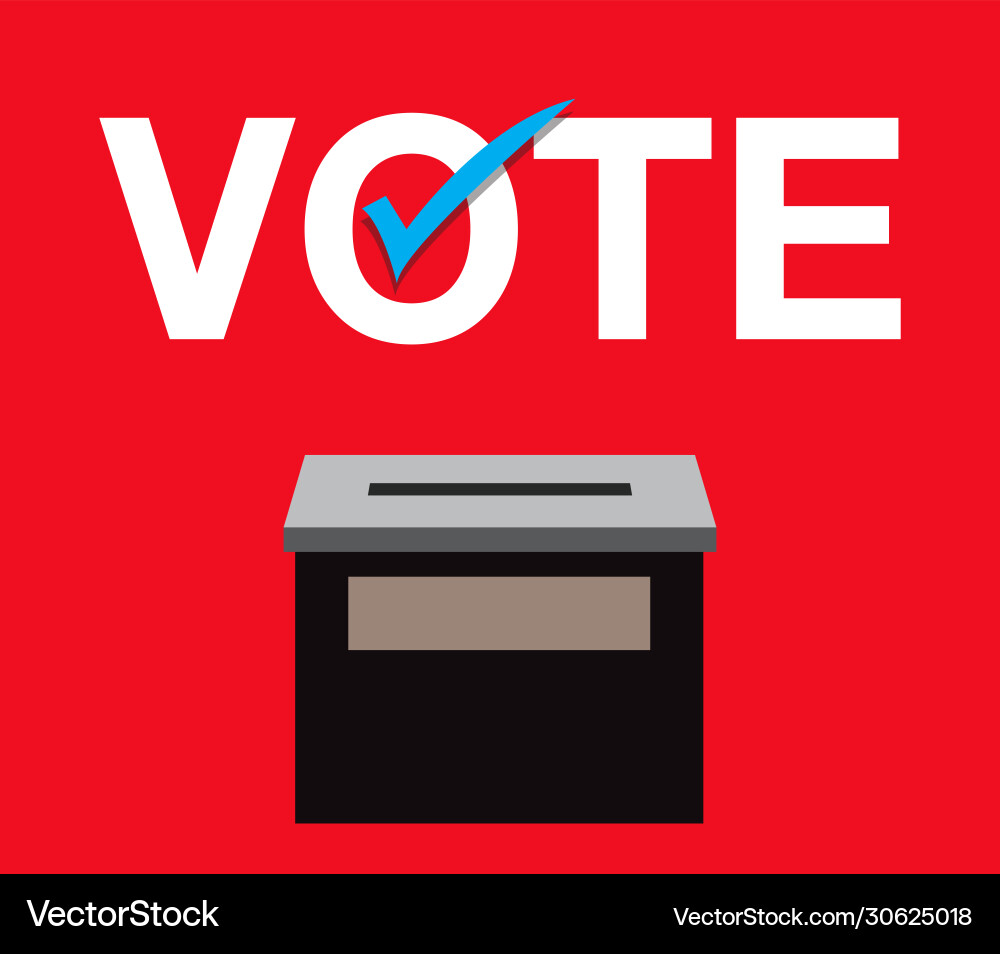 Voting and ballot box design Royalty Free Vector Image
