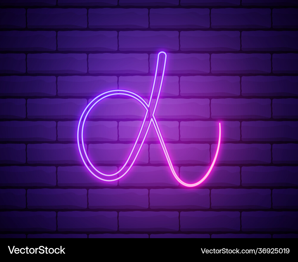 Alpha abstract luxury glowing icon designed using Vector Image