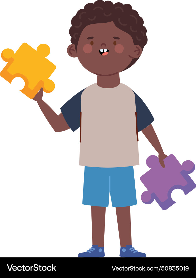 Autism boy smiling Royalty Free Vector Image - VectorStock