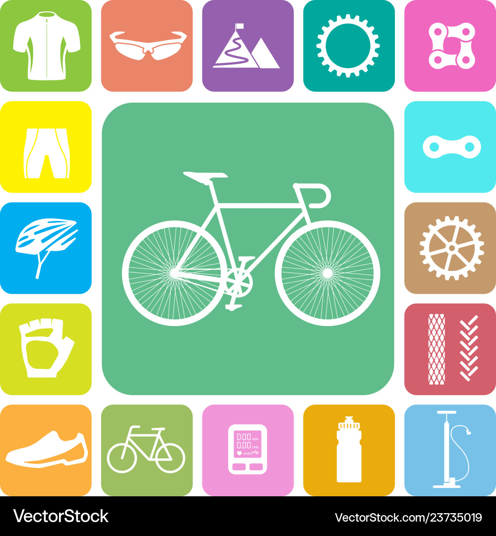 Bicycle icons set Royalty Free Vector Image - VectorStock