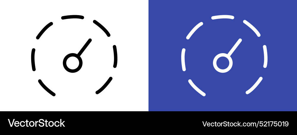 Car speedometer logo sign set outline Royalty Free Vector