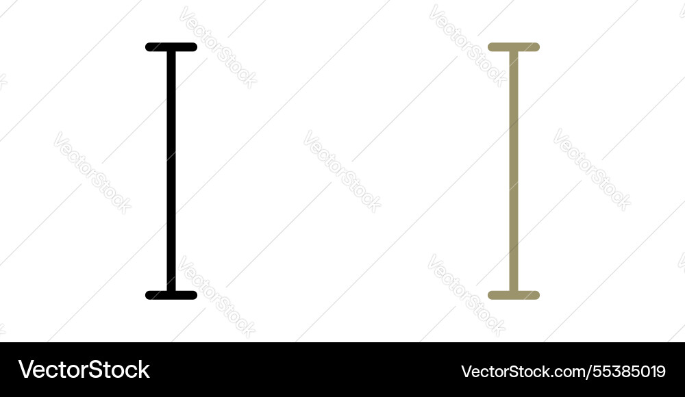 Cursor text icons pack in black and colored Vector Image