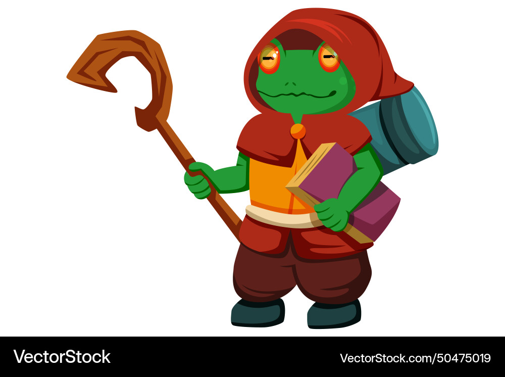 Cute frog character design Royalty Free Vector Image