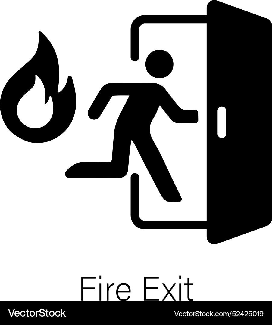 Fire exit Royalty Free Vector Image - VectorStock