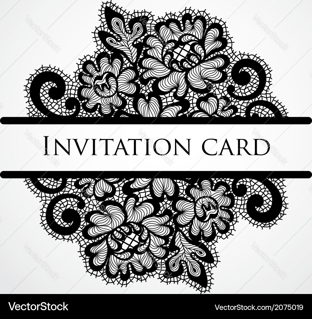 Lace card Royalty Free Vector Image - VectorStock