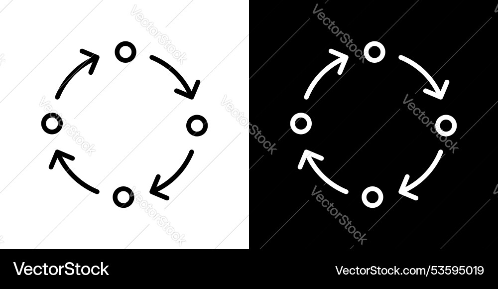 Methodology thin line icon set Royalty Free Vector Image