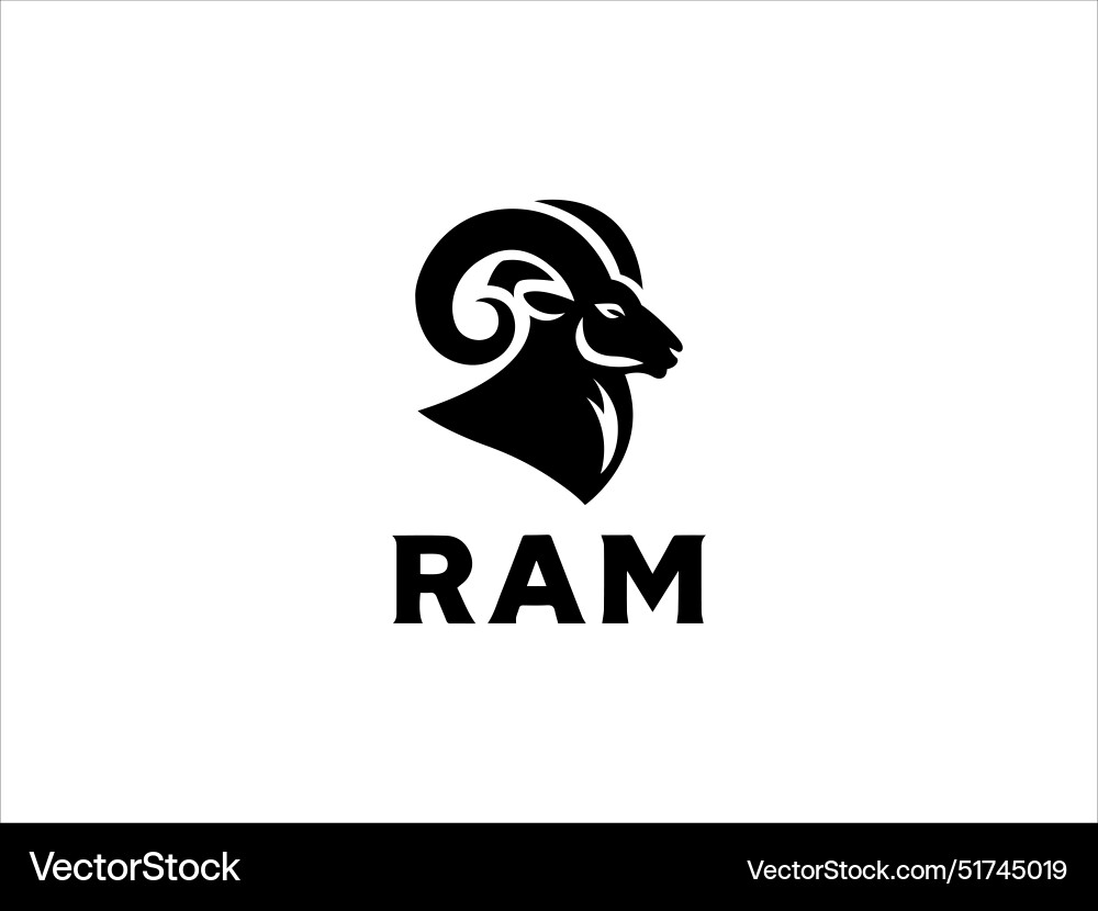 Ram logo design Royalty Free Vector Image - VectorStock