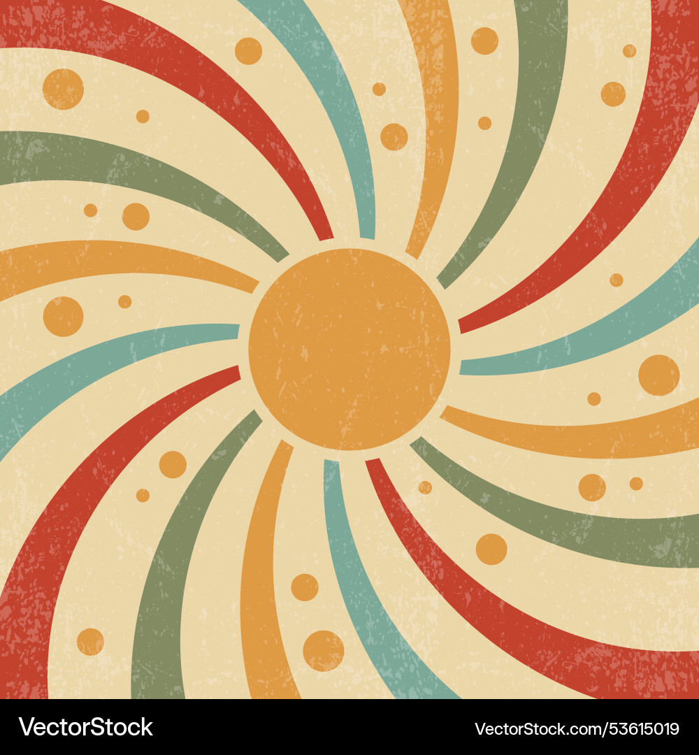 Retro Sunny Rays Background Royalty Free Vector Image