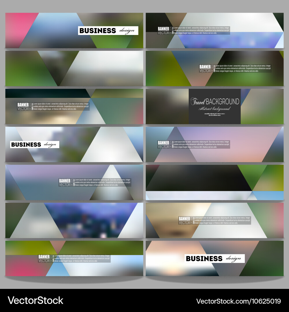 Set of modern banners abstract multicolored Vector Image
