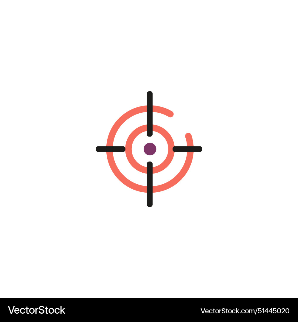 A laser sight on an isolated Royalty Free Vector Image