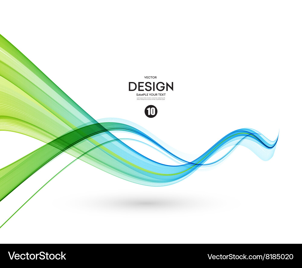 Abstract blue color wave design element Royalty Free Vector