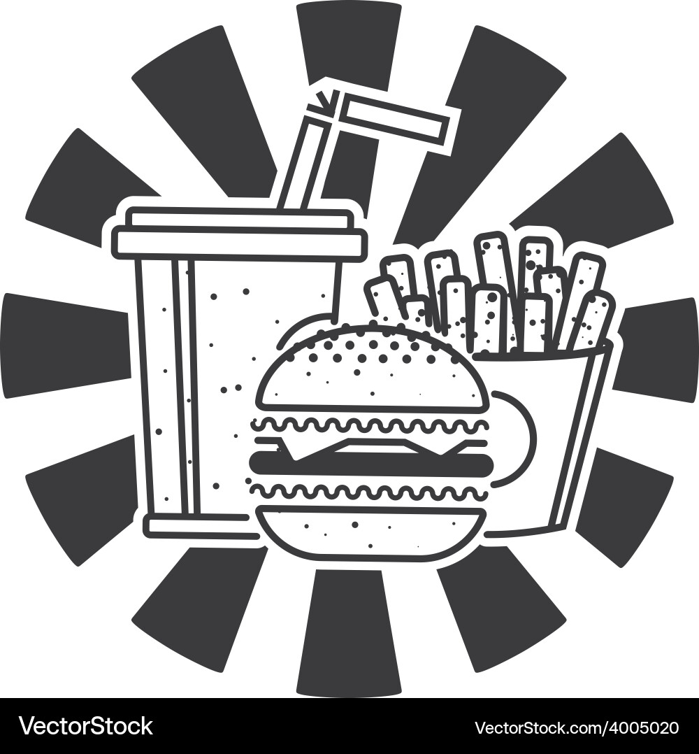 Fast food icon Royalty Free Vector Image - VectorStock