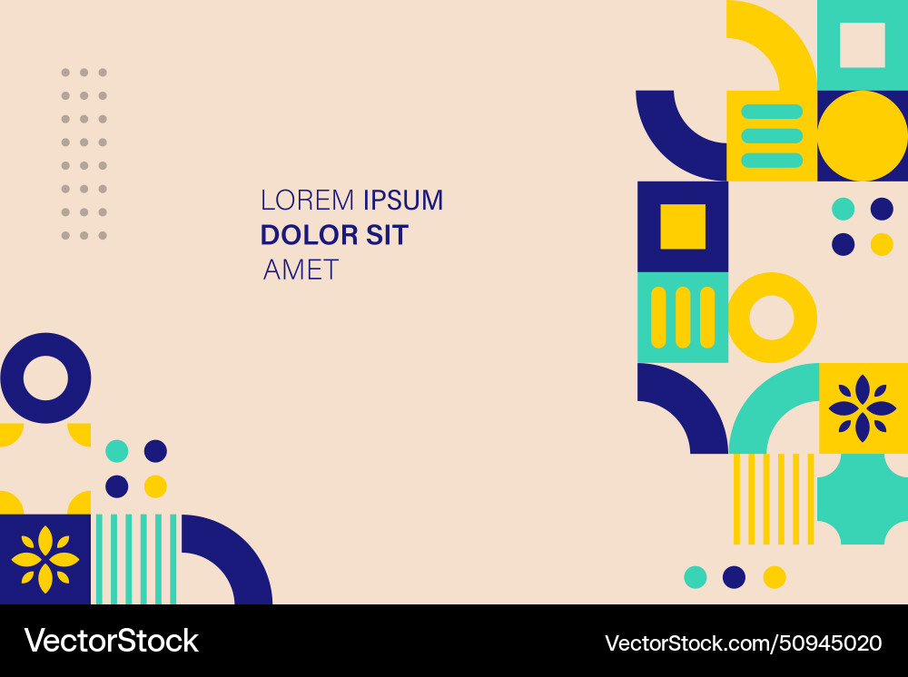 Flat minimalist abstract geometric background Vector Image