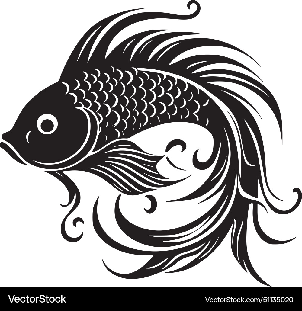 Goldfish - minimalist and flat logo Royalty Free Vector