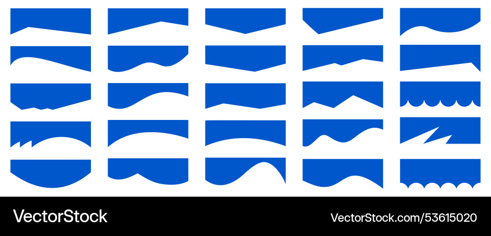 Header shape for website and border for banner Vector Image