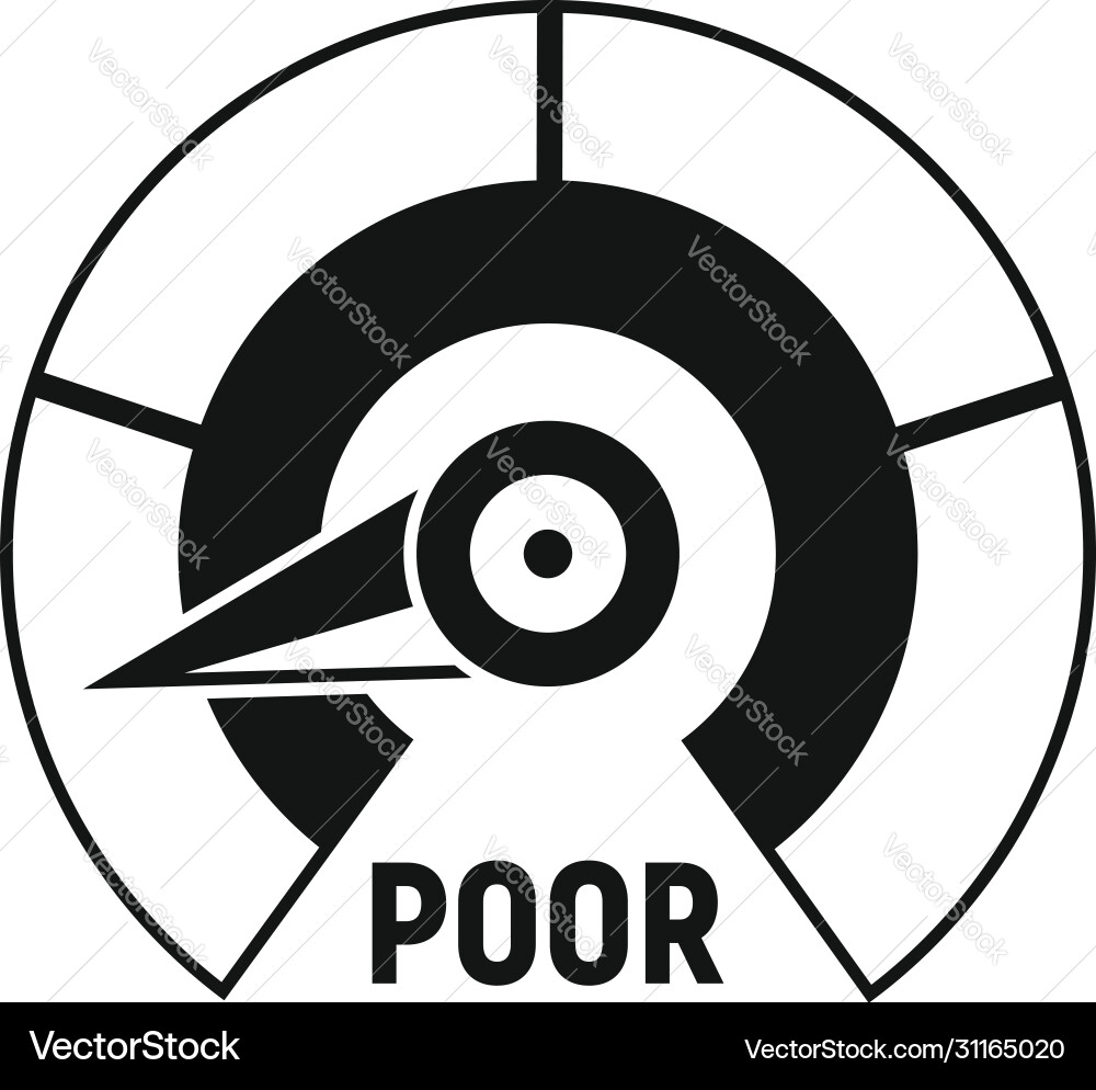 Low rate credit icon simple style Royalty Free Vector Image