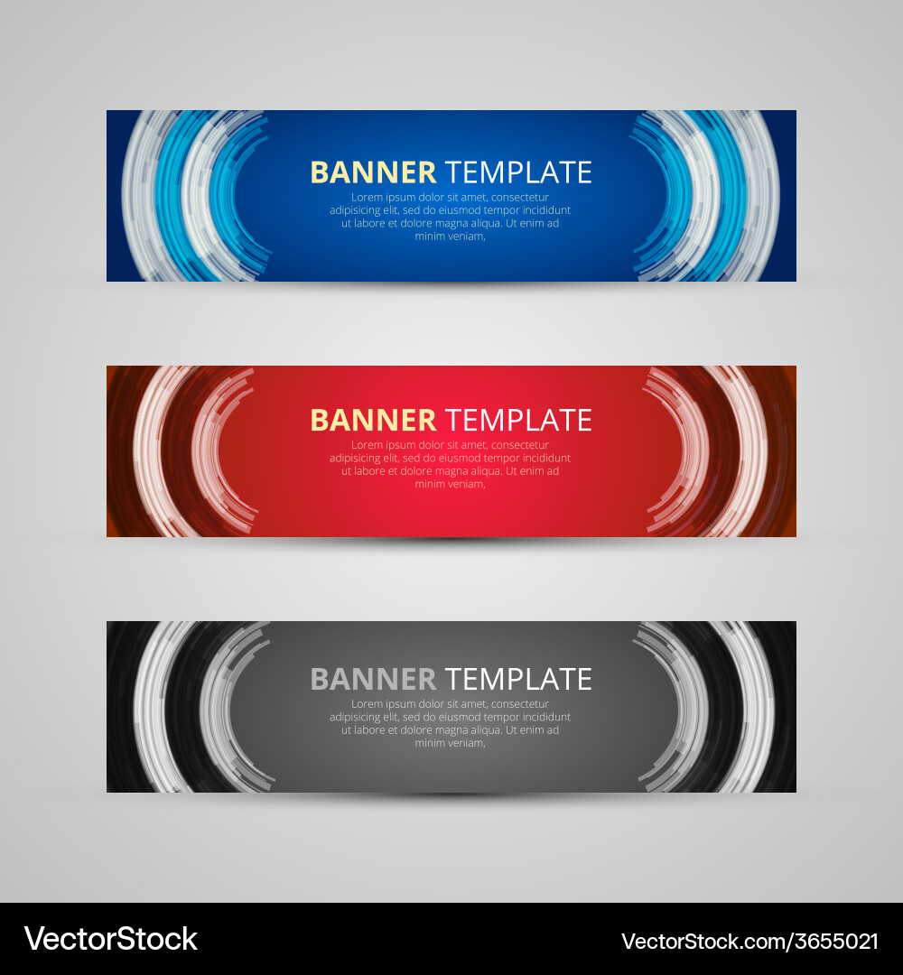 Banners set Royalty Free Vector Image - VectorStock