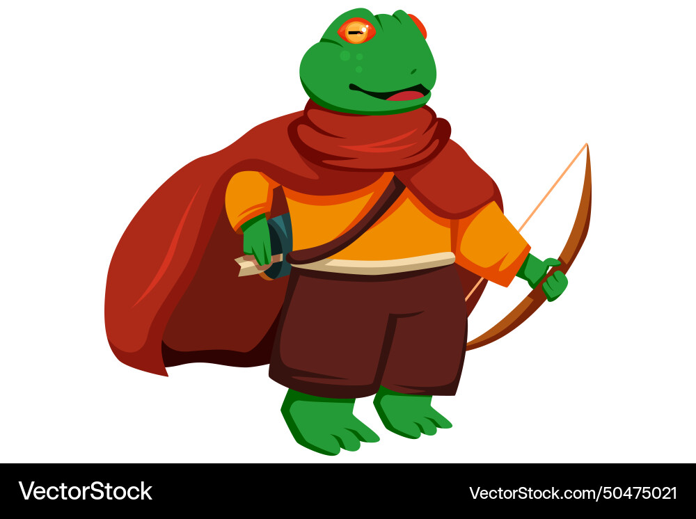 Cute frog character design Royalty Free Vector Image