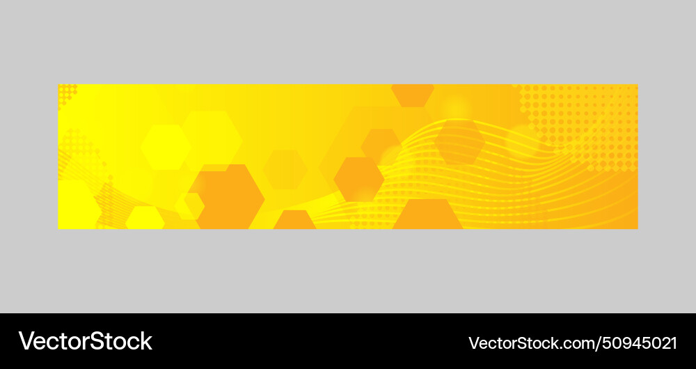 Futuristic gradient yellow digital horizontal Vector Image