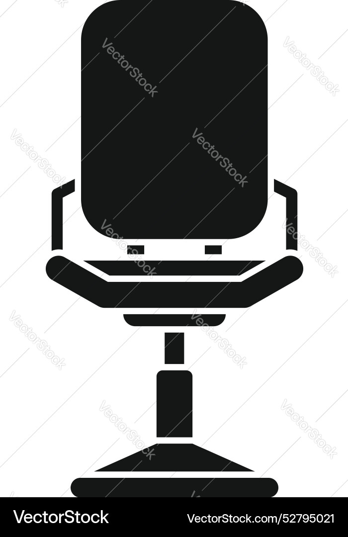 Modern office chair standing on one leg icon Vector Image