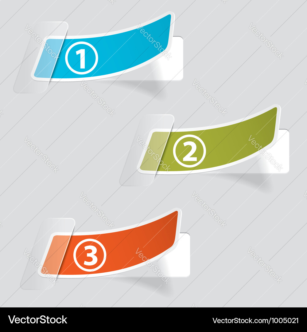 Options sticker labels Royalty Free Vector Image