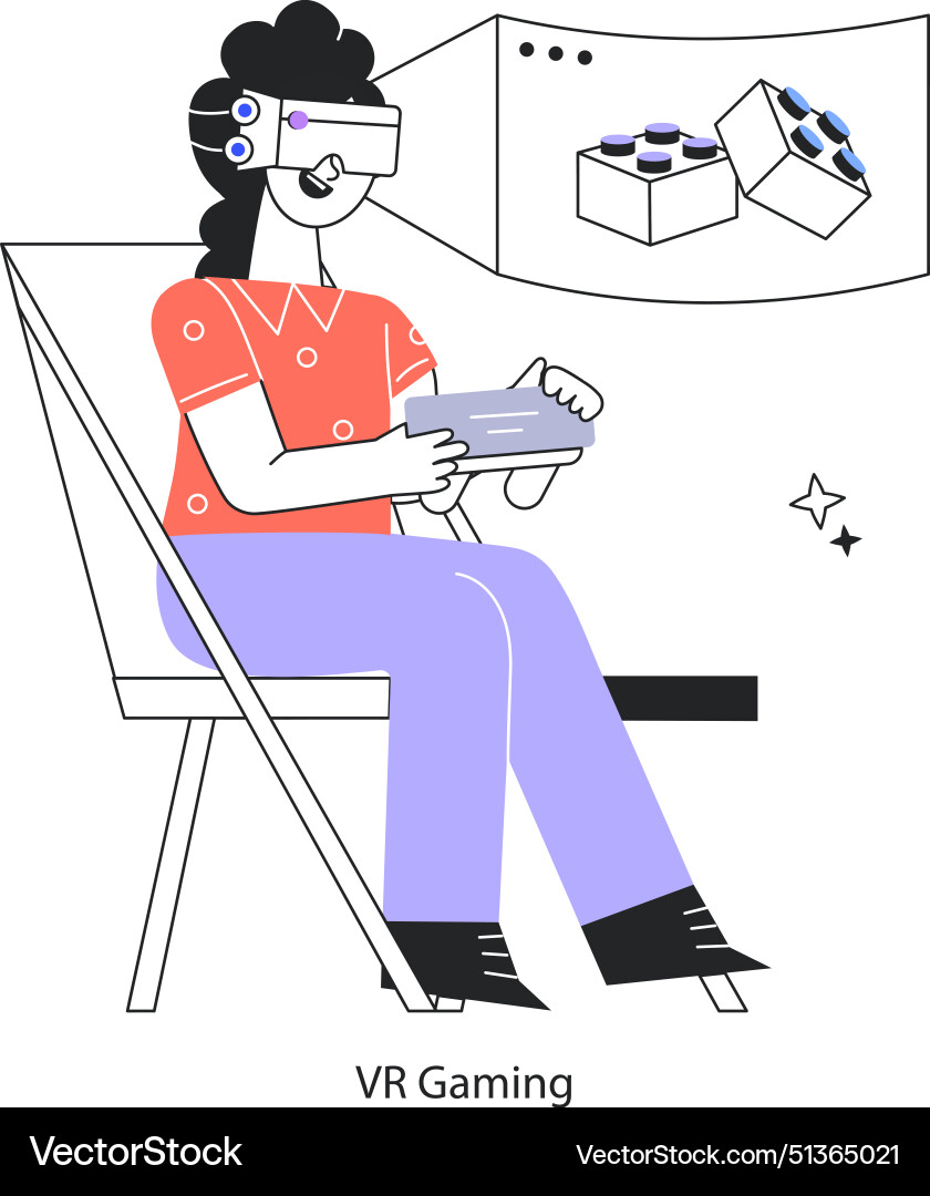 Vr gaming Royalty Free Vector Image - VectorStock