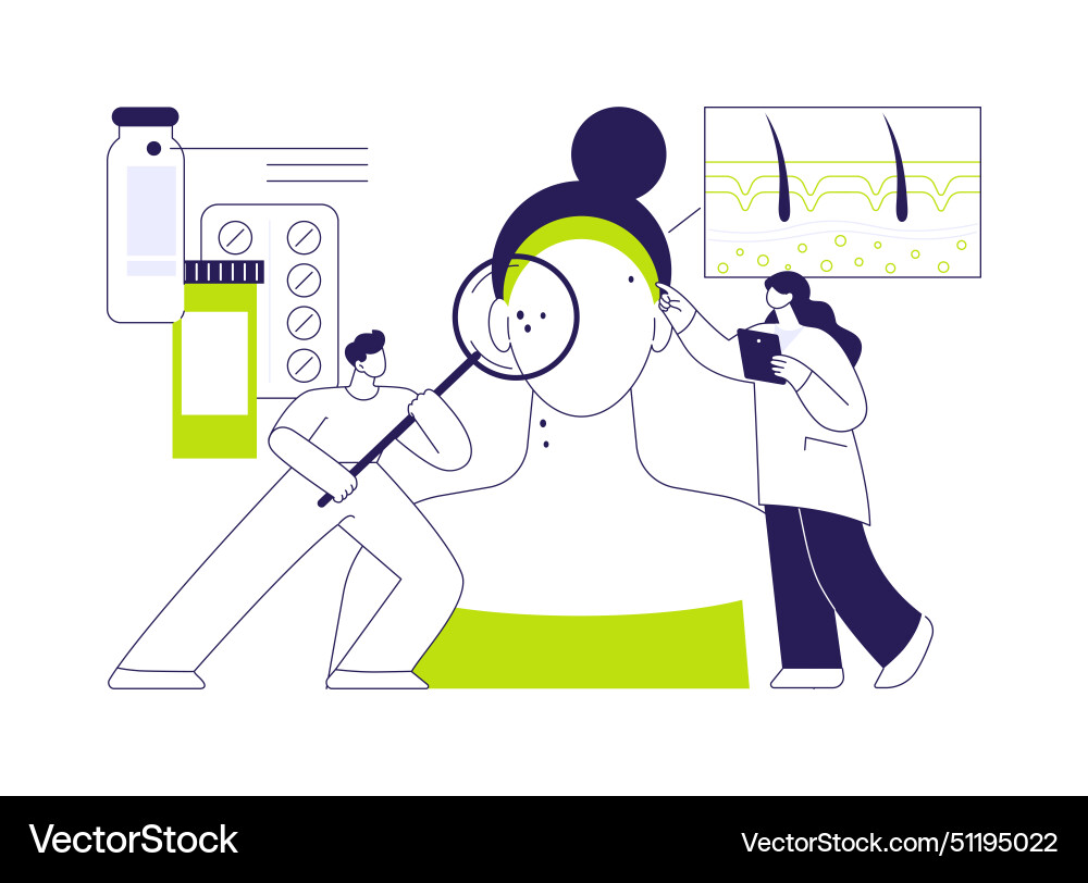 Annual skin exam abstract concept Royalty Free Vector Image