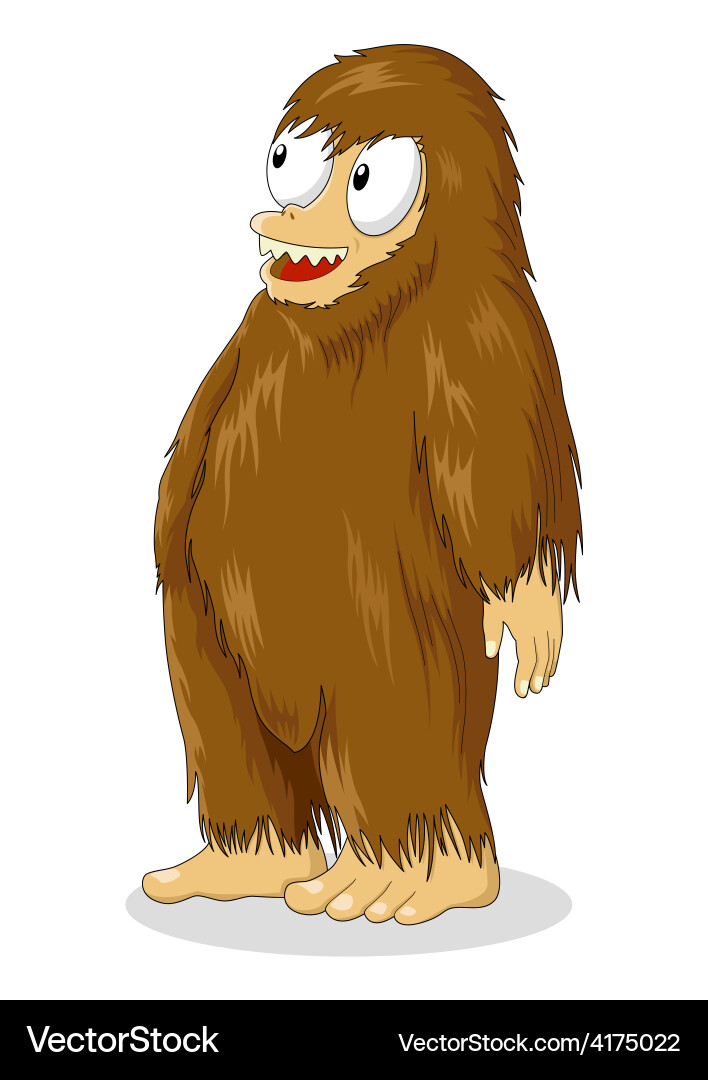 Bigfoot Cartoon Lizenzfreies Vektorbild - VectorStock