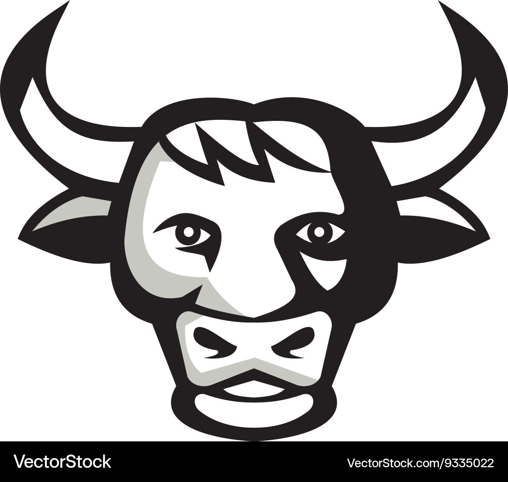 Bull cow head retro Royalty Free Vector Image - VectorStock