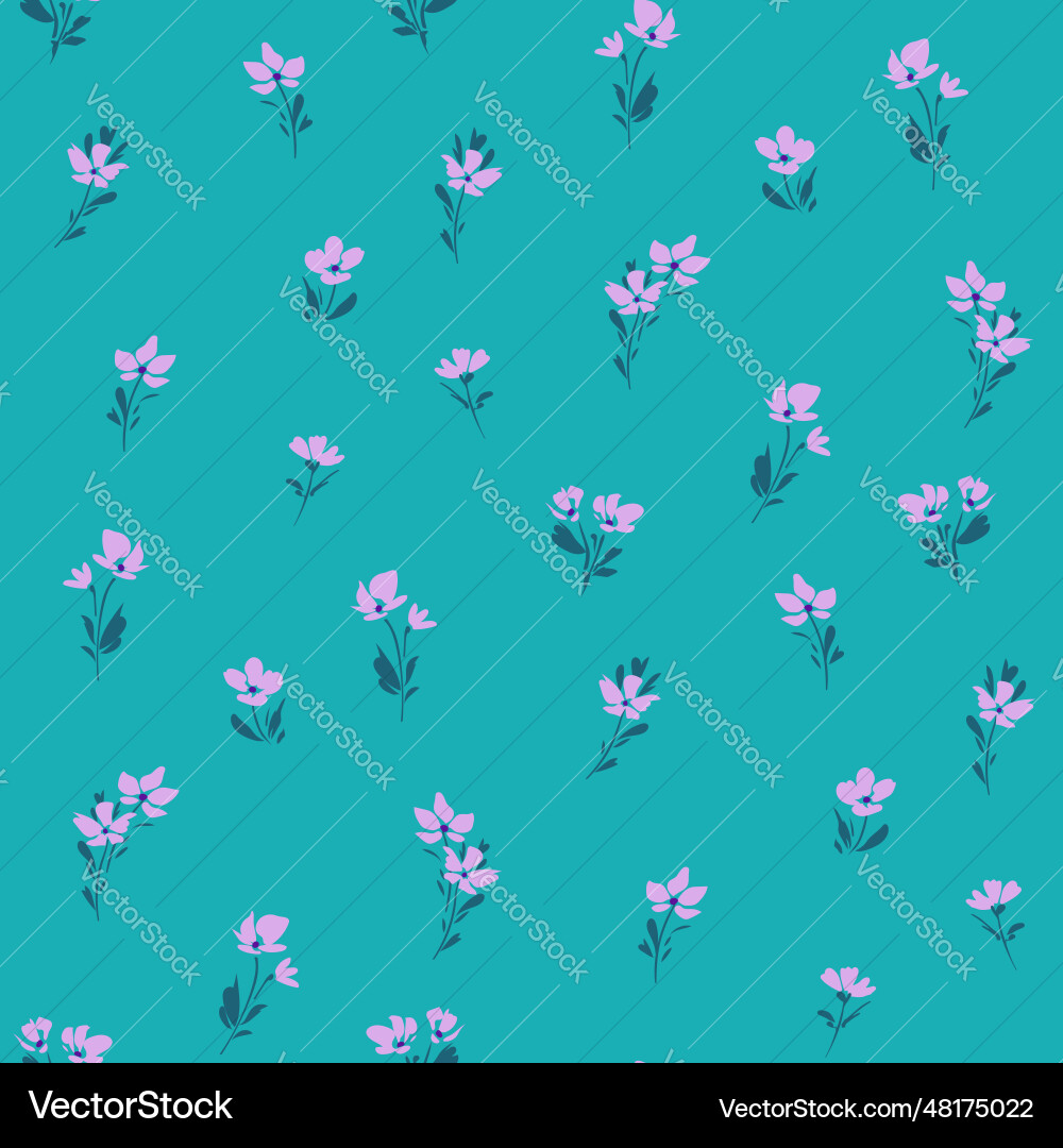 Floral Liberty Print Background Royalty Free Vector Image